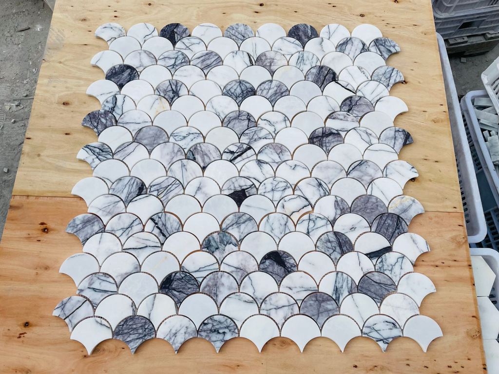 New York Marble Fan Mosaics for Wall Tile - XIAMEN HIBO STONE supplier